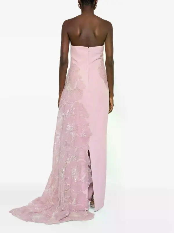 JEAN-LOUIS SABAJI Embroidered-tulle Maxi Dress