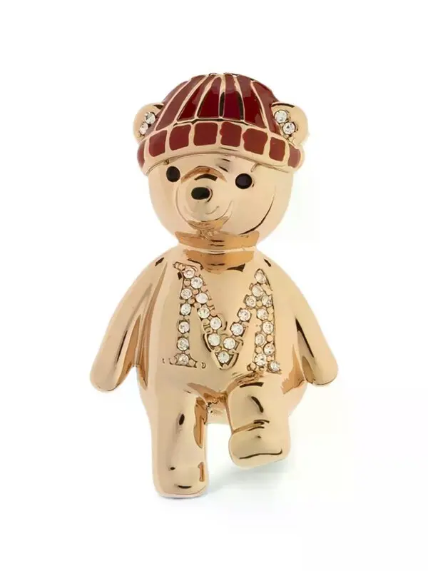 Max Mara Metal Teddy Bear Brooch Skin Dore