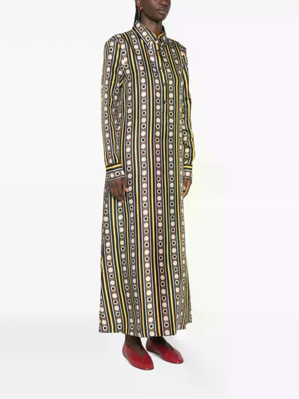 La DoubleJ Chemise Swing Buttoned Maxi Dress