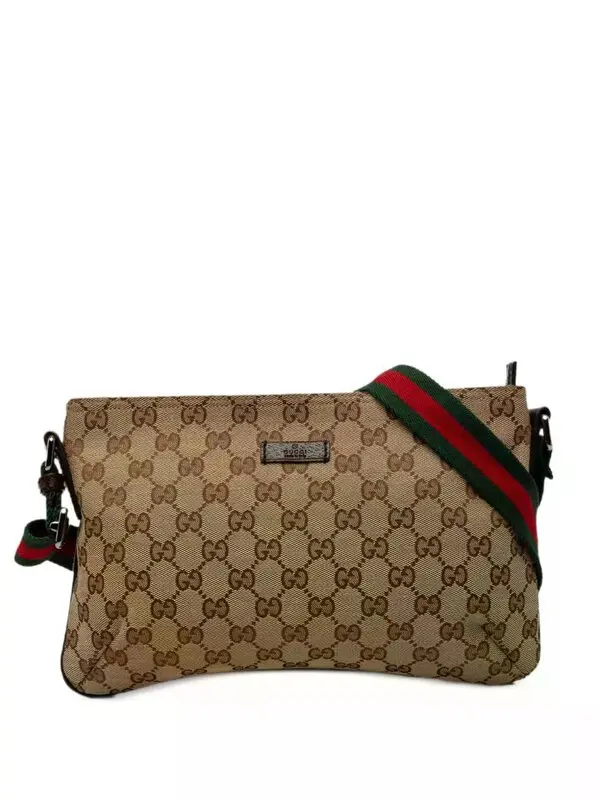 Gucci Gg Canvas Web Crossbody Bag - Neutrals