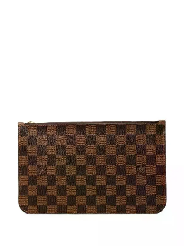 LOUIS VUITTON 2015 Damier Ebene Neverfull Mm Pouch