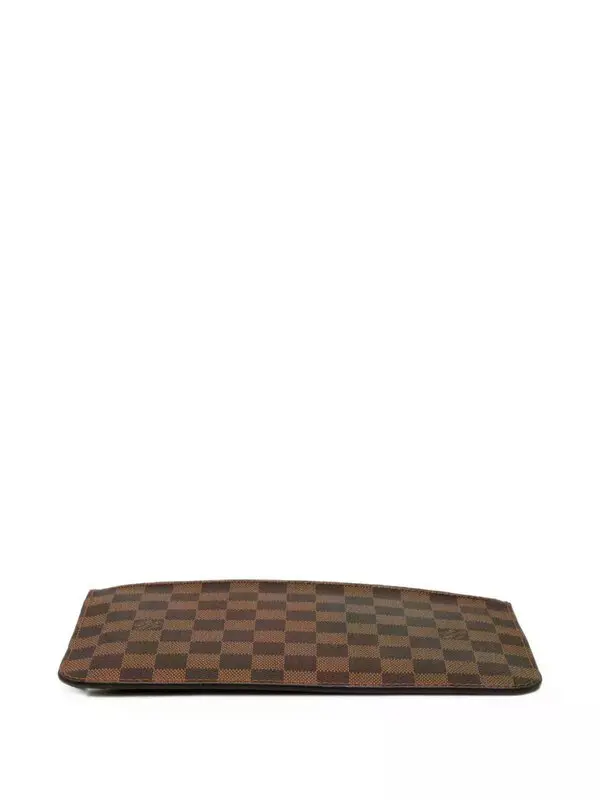 LOUIS VUITTON 2015 Damier Ebene Neverfull Mm Pouch