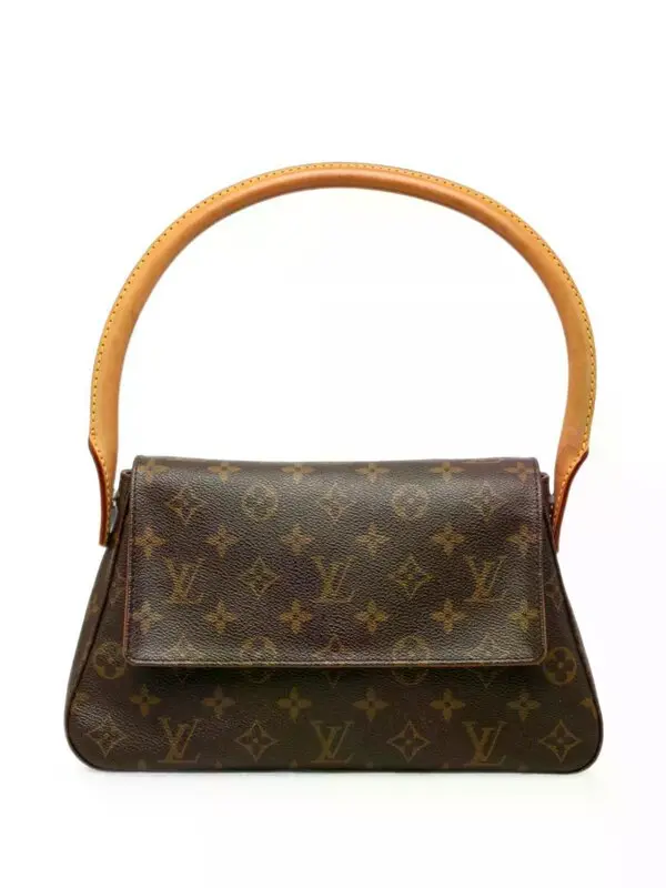 LOUIS VUITTON 2001 Monogram Mini Looping Shoulder Bag - Brown