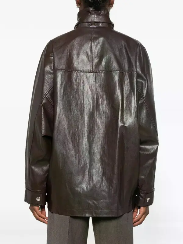 SYSTEM High-neck Zip-up Biker Jacket