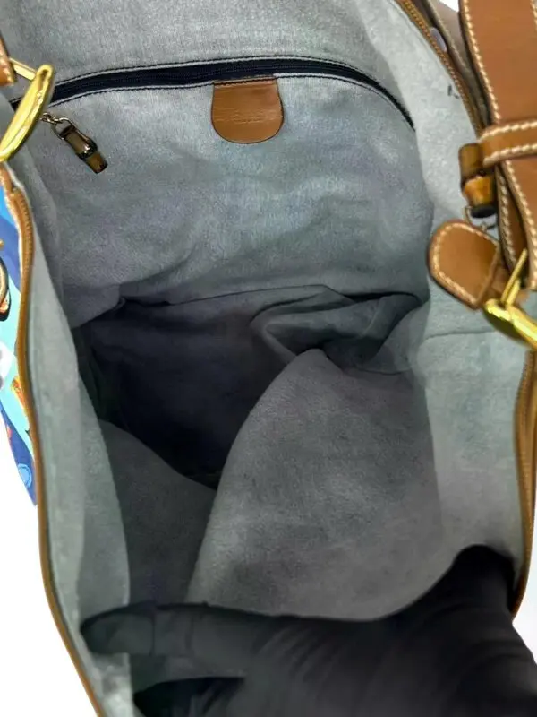 Gucci 1990-2000 Printed Canvas Shoulder Bag