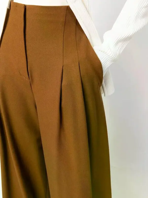 Alberta Ferretti High-waisted Wid-leg Trousers