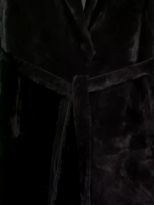 YVES SALOMON Belted Shearling Coat