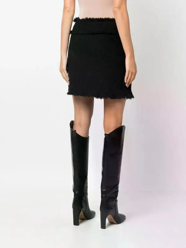 Alberta Ferretti Tweed Design Mini Skirt
