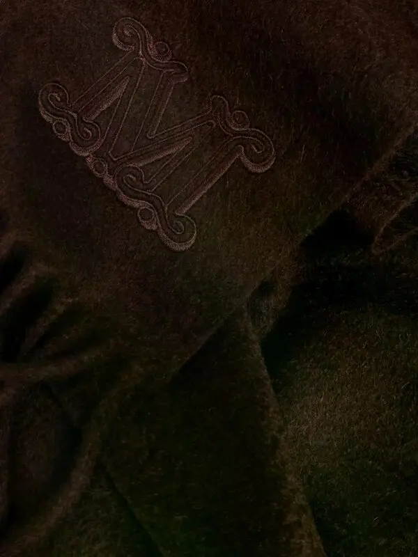 Max Mara Fringed Logo-embroidered Scarf