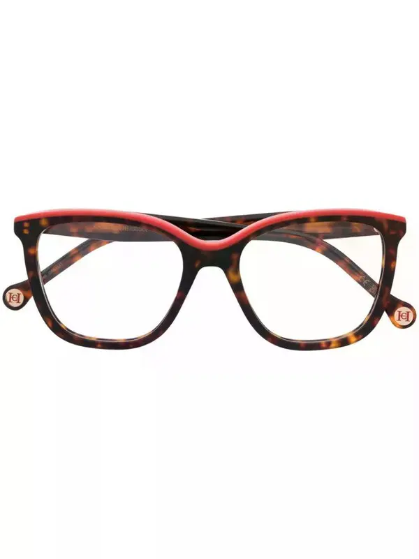 Carolina Herrera Square Frame Eyeglasses - Brown
