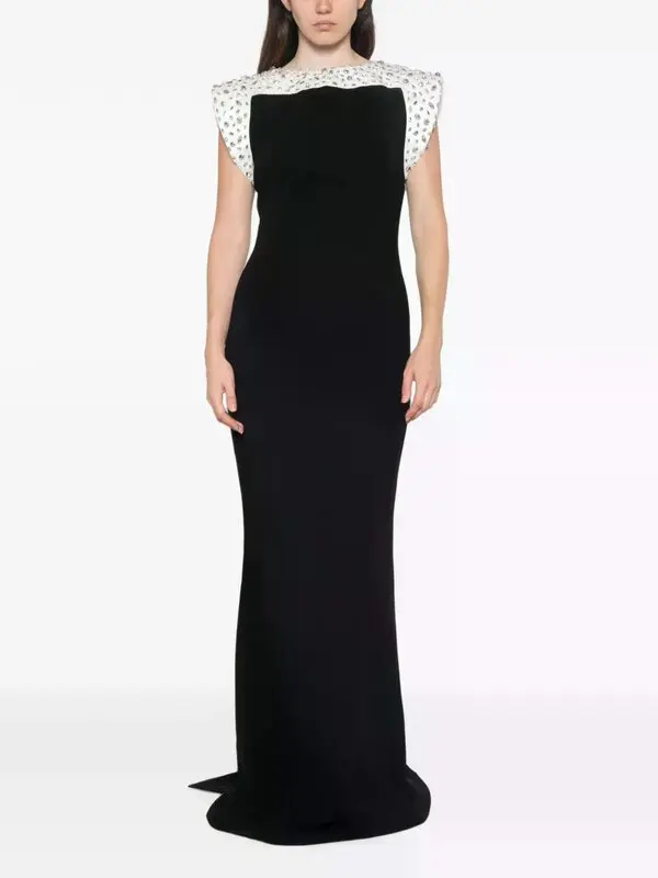 JEAN-LOUIS SABAJI Crystal-embellished Maxi Dress