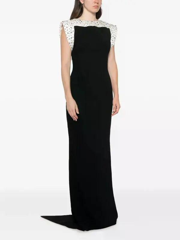 JEAN-LOUIS SABAJI Crystal-embellished Maxi Dress