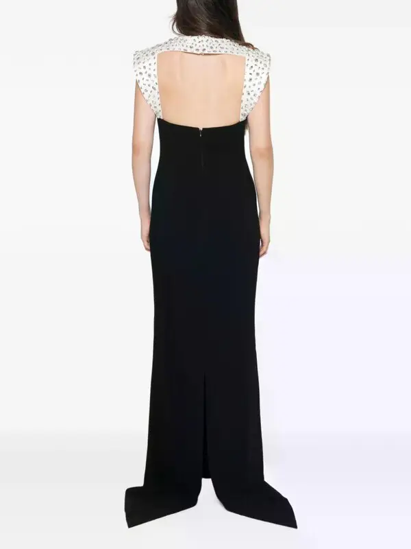 JEAN-LOUIS SABAJI Crystal-embellished Maxi Dress