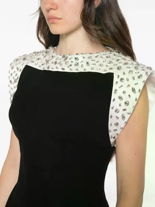 JEAN-LOUIS SABAJI Crystal-embellished Maxi Dress