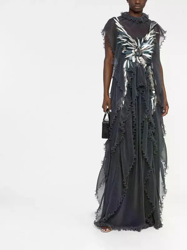 Alberta Ferretti Ruffled Maxi Dress