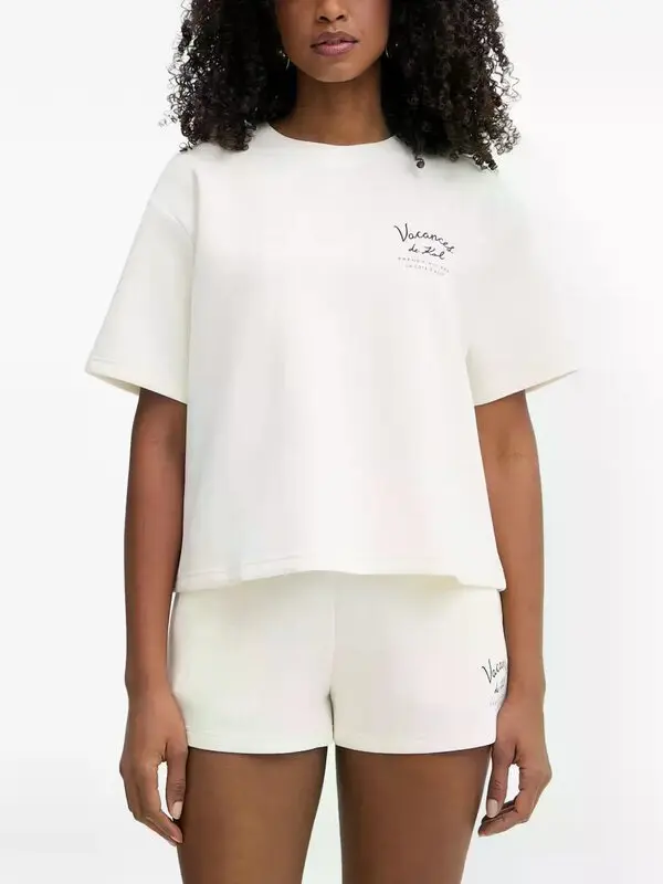 Karl Lagerfeld Logo-print Short-sleeved T-shirt - Neutrals