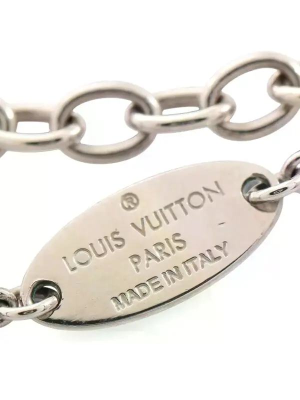 LOUIS VUITTON Essential V Brass Necklace - Silver