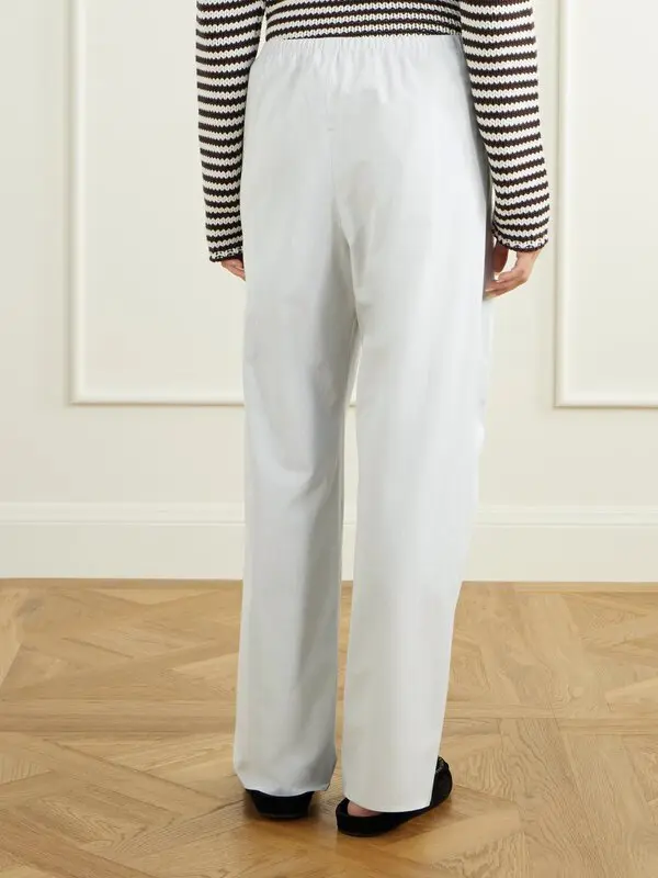 LA LIGNE Cotton-poplin Wide-leg Pants