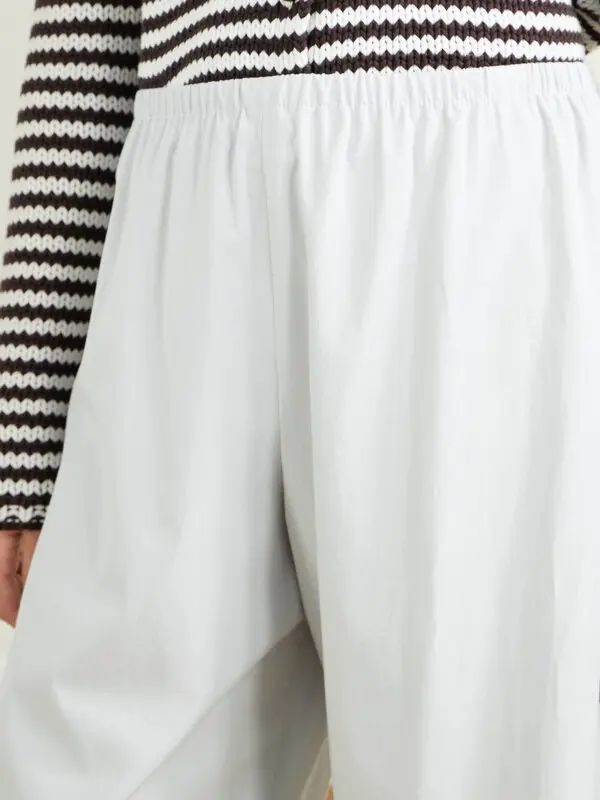 LA LIGNE Cotton-poplin Wide-leg Pants