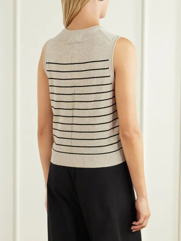 LA LIGNE Striped Knitted Vest