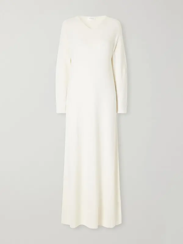 RUOHAN Aelin Silk-chenille Maxi Dress - Neutrals