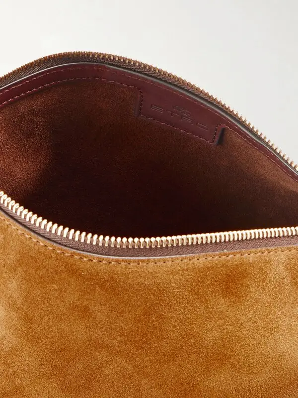 Etro Suede And Leather-trimmed Shoulder Bag