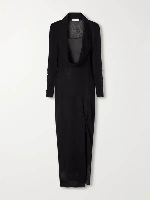 RUOHAN Noris Wool-gauze Maxi Dress