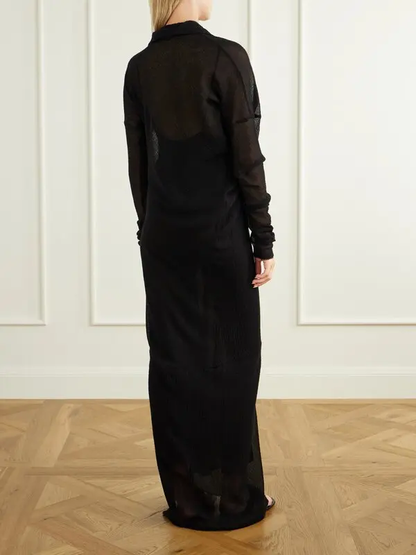 RUOHAN Noris Wool-gauze Maxi Dress