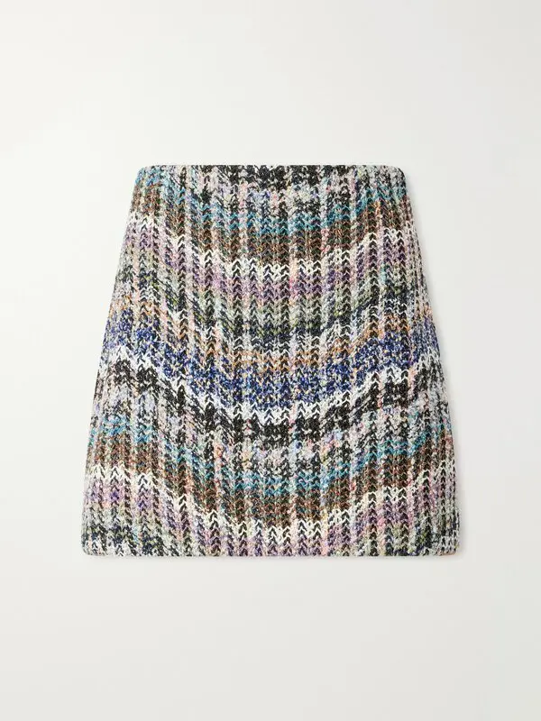 Missoni Striped Metallic Crochet-knit Mini Skirt - Multi
