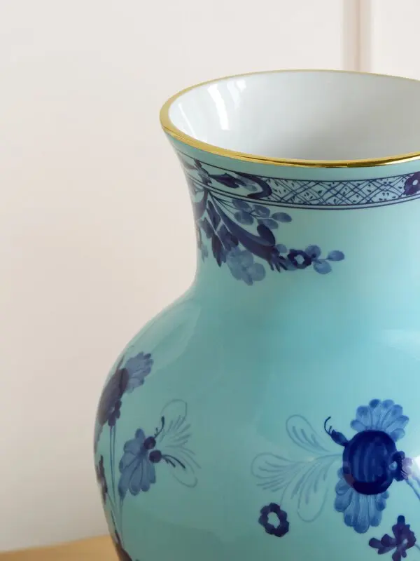 GINORI 1735 Oriente Italiano Ming Iris Porcelain Vase