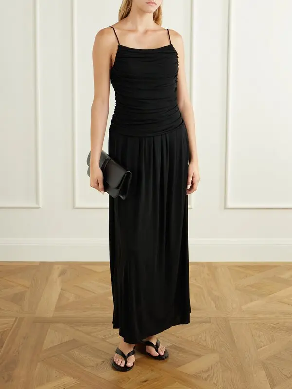 KALLMEYER Reese Gathered Jersey Midi Dress