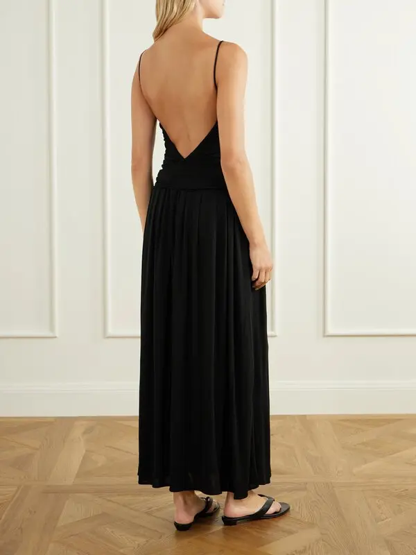 KALLMEYER Reese Gathered Jersey Midi Dress