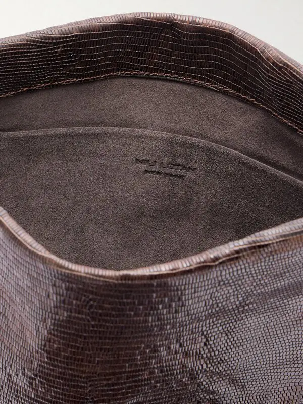 NILI LOTAN Jerry Croc-effect Leather Clutch