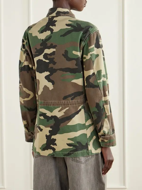 NILI LOTAN Sacha Camouflage-print Cotton-drill Jacket