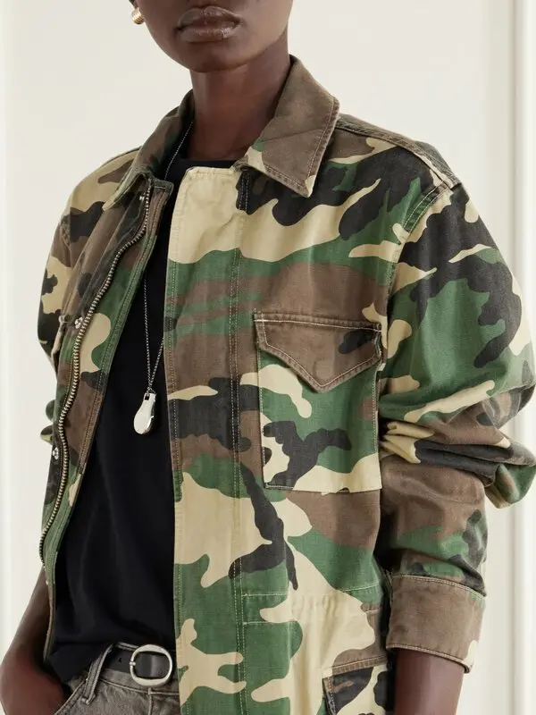 NILI LOTAN Sacha Camouflage-print Cotton-drill Jacket