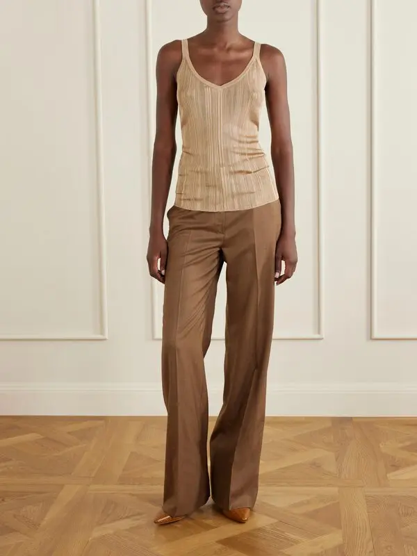 Gabriela Hearst Drevan Ribbed-knit Silk Tank
