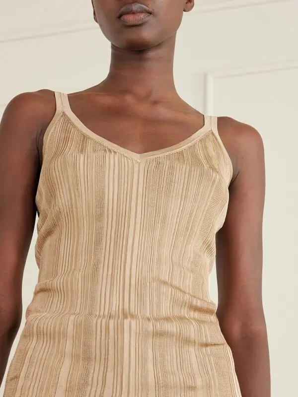Gabriela Hearst Drevan Ribbed-knit Silk Tank