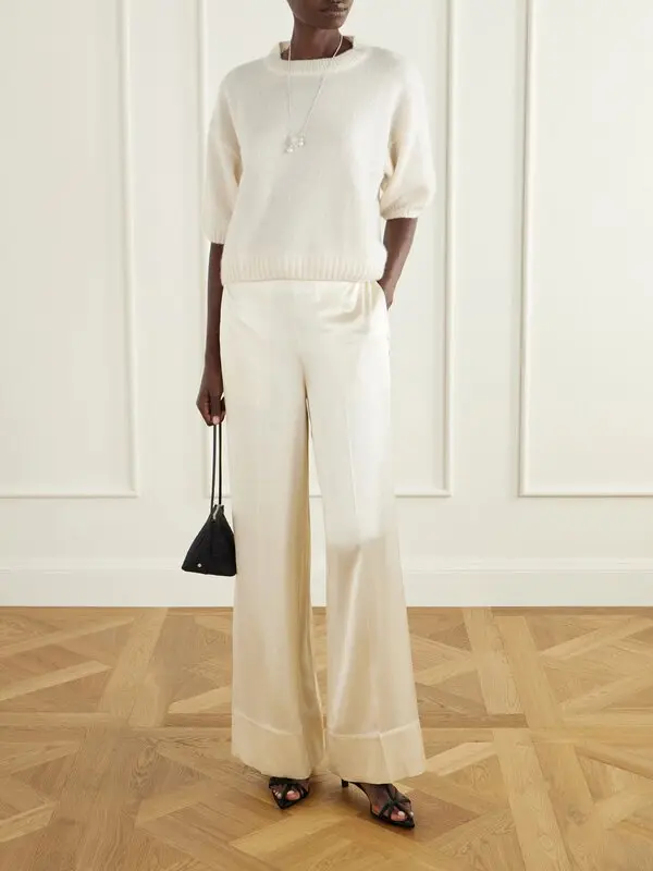 ALLUDE Cashmere And Silk-blend Sweater