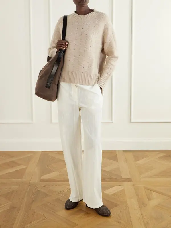 ALLUDE Cashmere And Silk-blend Sweater
