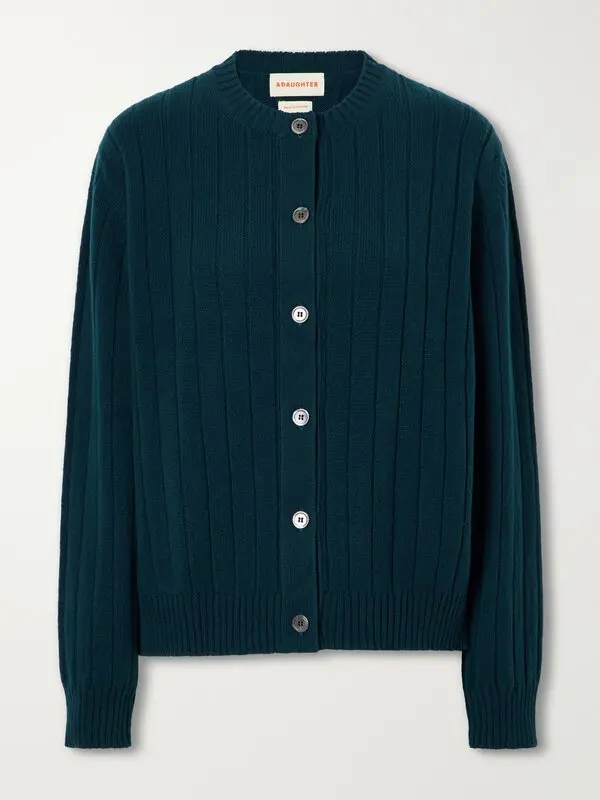 Daughter Rooney Ribbed Wool Cardigan