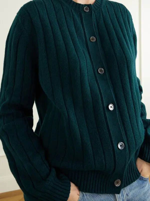 Daughter Rooney Ribbed Wool Cardigan