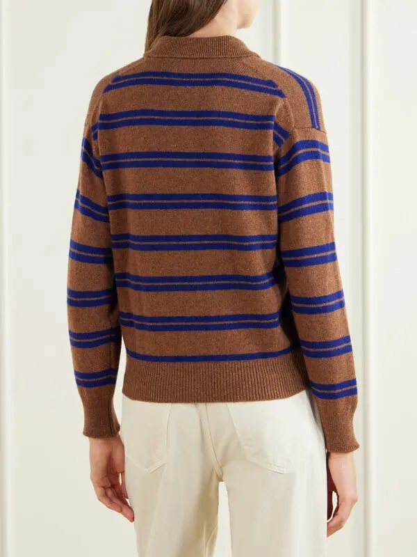 Daughter Edith Striped Wool Polo Sweater