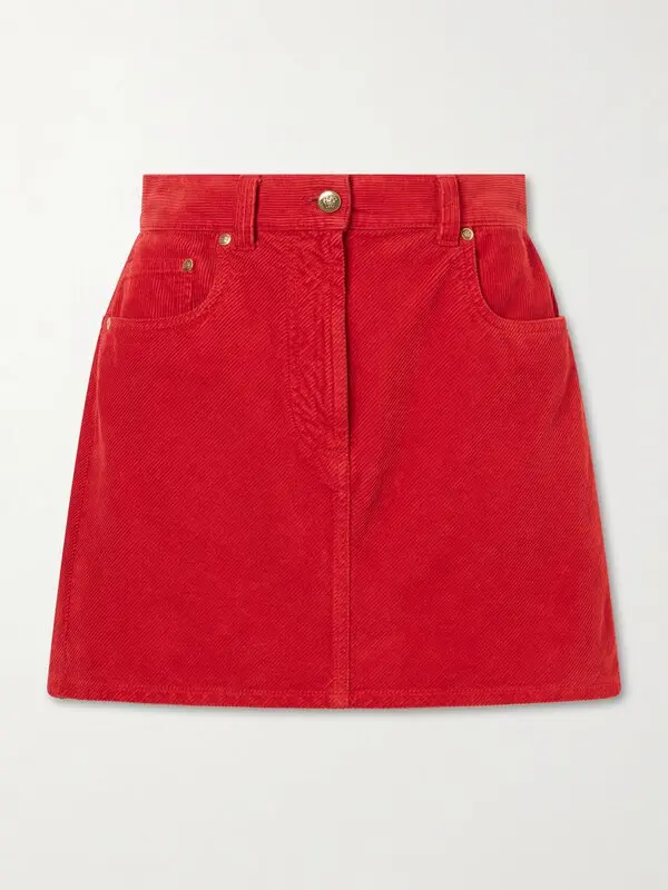 Versace Cotton-velvet Mini Skirt
