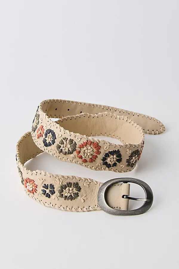 FP COLLECTION Indigo Dreaming Raffia Belt - Natural