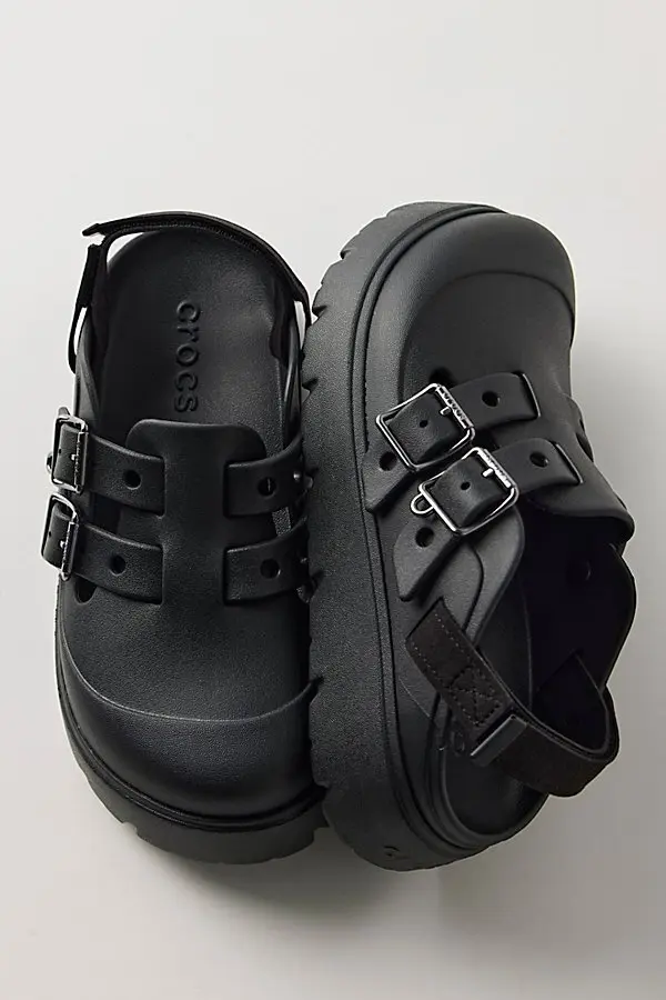 CROCS Loaferette Clogs With Adjustable Straps