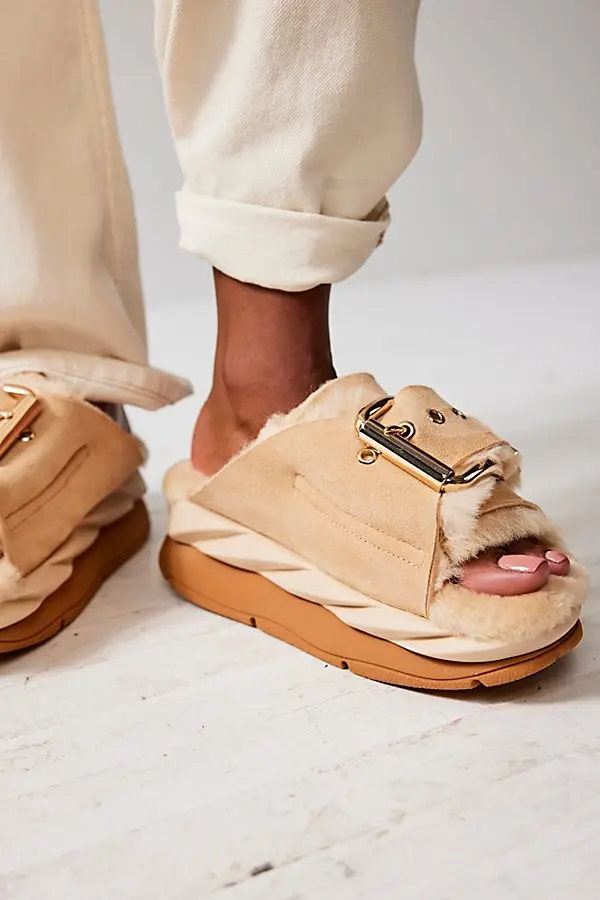 4CCCCEES Mellow Shearling Slides At