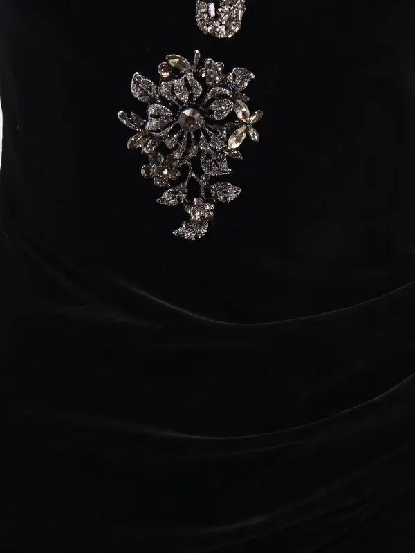 SELF-PORTRAIT Velvet Long Dress