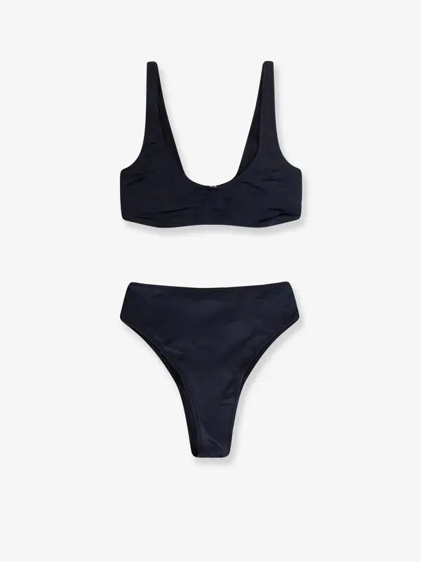 VENUJA High-waisted Bikini With Shoulder Straps - Blue