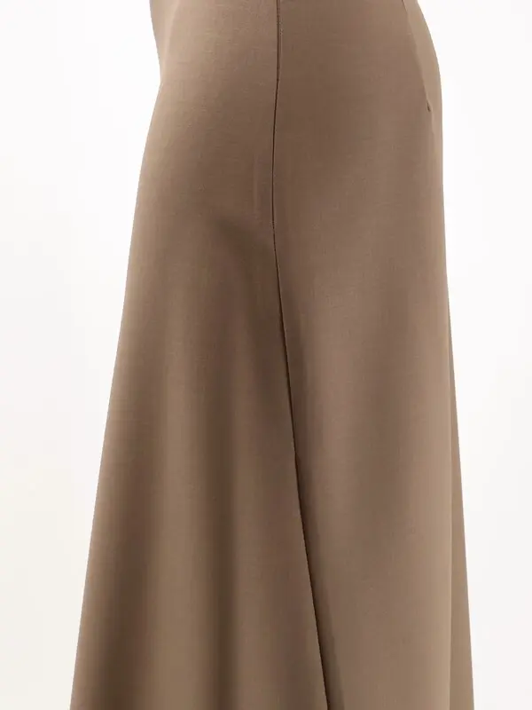 NUDE Wool Blend Flared Long Skirt