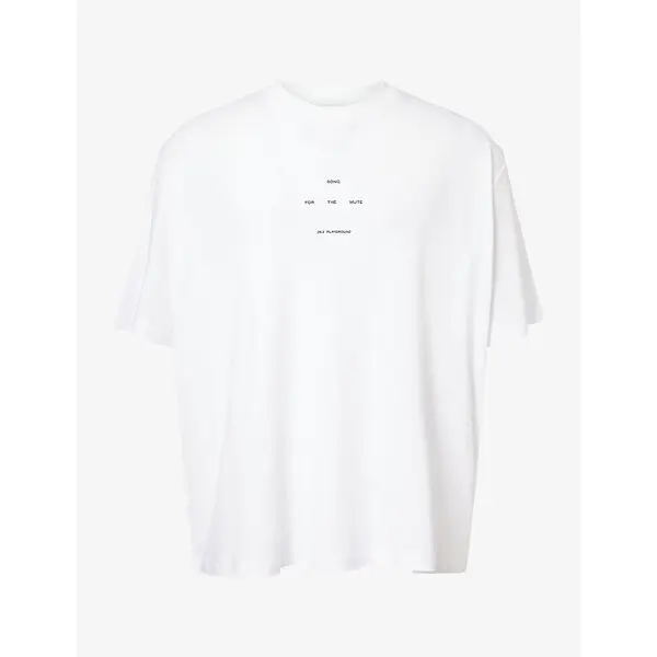 SONG FOR THE MUTE Logo-print Oversized Cotton T-shirt